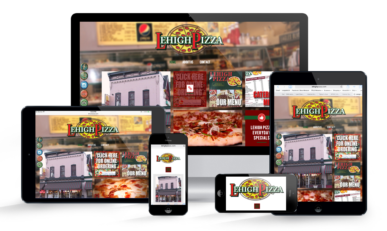 Lehigh Pizza Website Makeover - TTLG Design